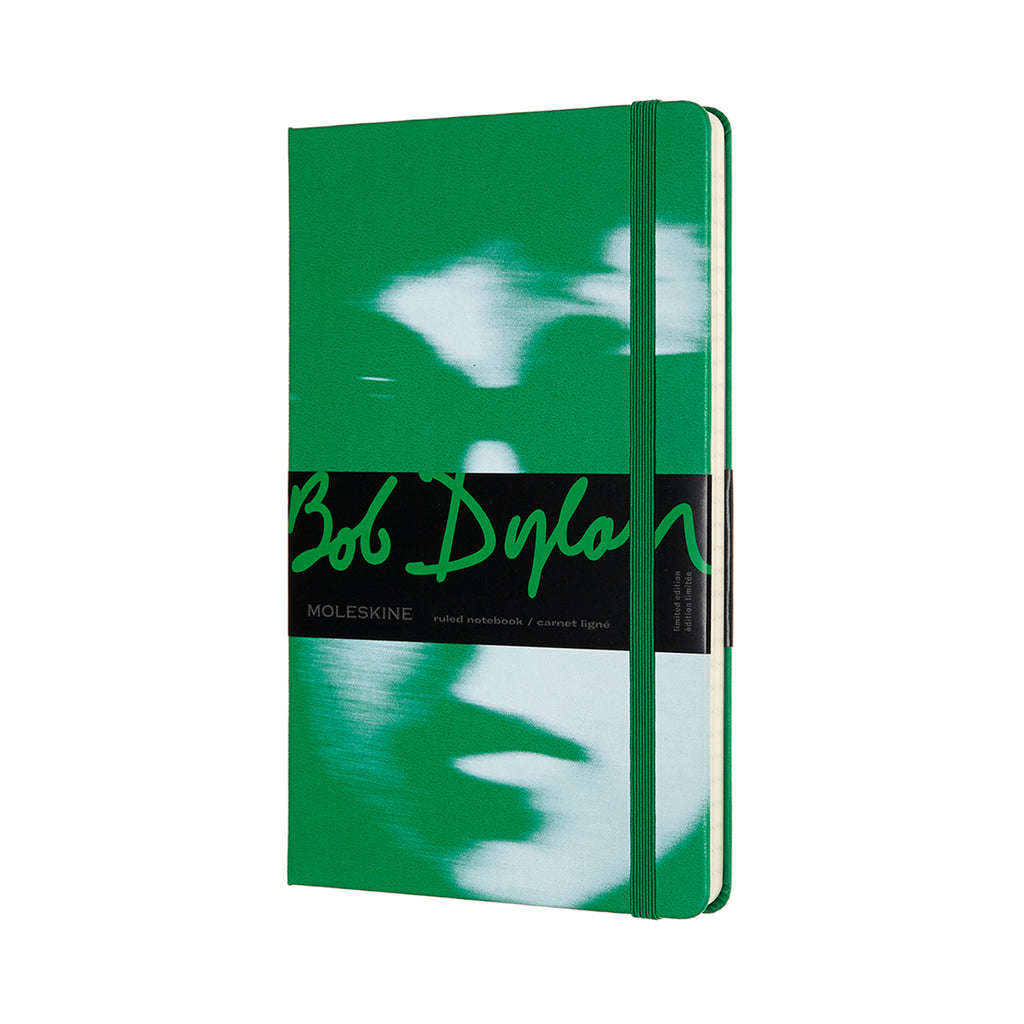 Libreta Bob Dylan grande verde hoja rayada pasta dura – Moleskine