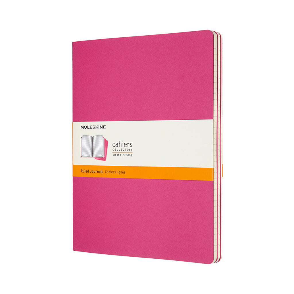 Set de 3 libretas extra grandes rosas cinético hoja rayada pasta suave ...